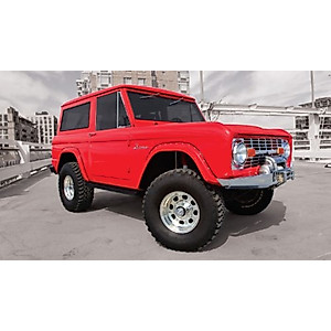 Bushwacker Cutout Pocket/Rivet Style Rear Fender Flares | 2-Piece Set, Black, Textured Finish | 20002-07 | Fits 1966-1977 Ford Bronco