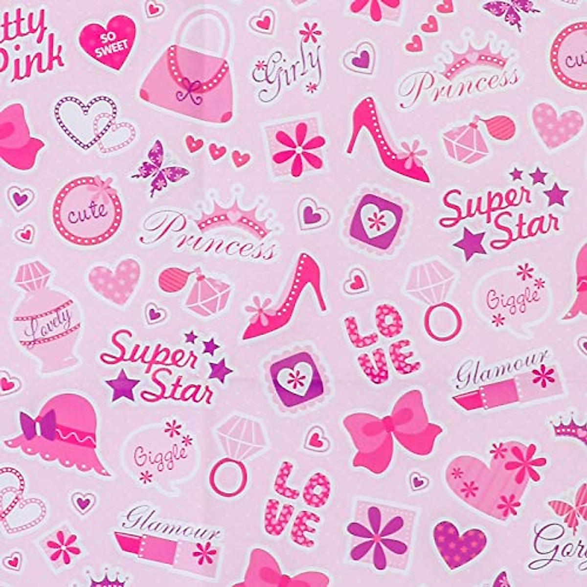 Konsait 6 Sheets Folded Large Sheets of Valentine's Day Wrapping Paper Traditional Gift Wrap, 70 x 50cm, Festive Designs Bulk, Valentine's Day Color Hearts Rose Wedding Birthday Holiday Gifts Decor