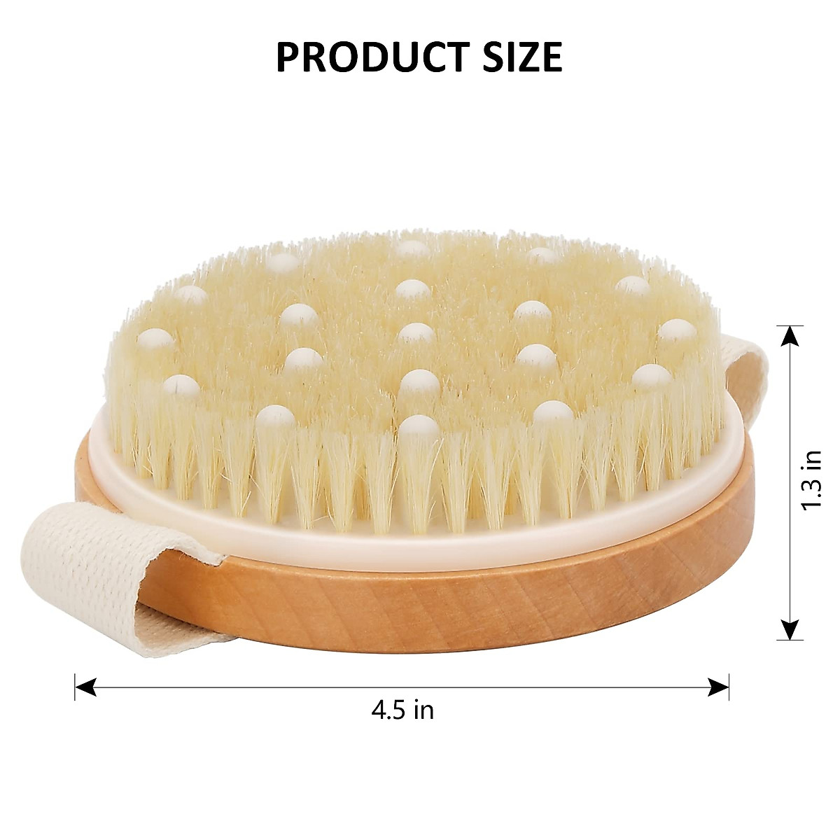 SetSail Dry Brushing Body Brush, Natural Nylon Bristles, Exfoliating, Cellulite Reduction, Lymphatic Drainage, Improve Circulation