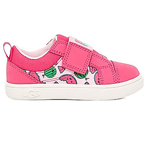 UGG Unisex-Child Rennon Low Watermelon Stuffie Sneaker, Watermelon, 8 Toddler