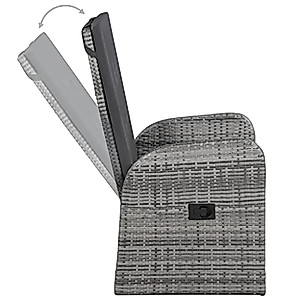 YUHI-HQYD 3 Piece Patio Dining Set,Outdoor Sectional Sofa Conversation Set,Coffee Table for Yard and Bistro,Perfect for Patio, Garden, Porch, or Front Yard Area, Gray