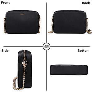 Elegant Faux Leather Crossbody Purse Bag For Women - Over The Shoulder Small Crossbody Purse - Women's Jet Set Cross Body Bag (Green)