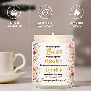 Boss Gifts for Women, Gifts for Boss Lavender Scented Candles, Bosses Day Gifts for Her or Him, Boss Gifts, Bosses Day Decorations Natural Soy Wax Candle, New Year Gift for Boss