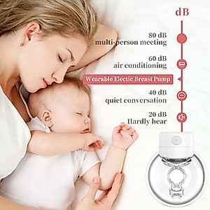 Wearable Breast Pump, S12 Double Hands Free Breast Pump, LCD Display, Low Noise & Painless, 2 Modes & 9 Levels Electric Breast Pump Portable, 24mm Flange, 2 Pack