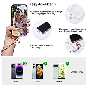 Lostars Key Chain Keychain Wristlet Marble Beaded Keychain Bracelet 14k Gold Plated Keychain Bracelet Key Chains for Car Keys (Pink)