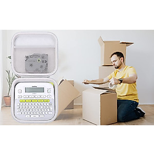 Khanka Hard Travel Case Replacement for Brother P-Touch PT-D210 PTD220 Home/Office Everyday Label Maker, Case Only (White)