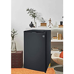 Euhomy Upright freezer, 3.0 Cubic Feet, Single Door Compact Mini Freezer with Reversible Door, Small freezer & RCA RFR321-B-Black-COM RFR321 Single Mini Refrigerator-Freezer Compartment-Adjustable