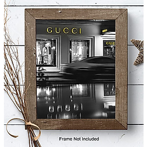 Poster of Gucci Wall Art Decorations - 8x10 Glam Designer Wall Decor - Luxury High Fashion Design Wall Decor - Glamour Wall Art for Living Room - Designer Gifts for Women