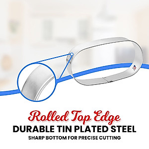 Pill Capsule Cookie Cutter 4 Inch – Made in the USA – Foose Cookie Cutters Tin Plated Steel - Pill Capsule Cookie Mold