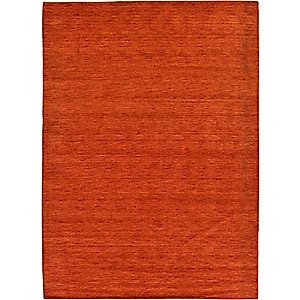 Unique Loom Solid Gava Collection 100% Natural Twisted Wool Modern Terracotta Area Rug (8' x 12')