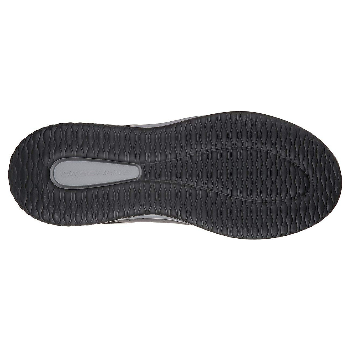 Skechers Men's Classic Fit-Delson-Camden Sneaker, Black/Grey, 9 M US