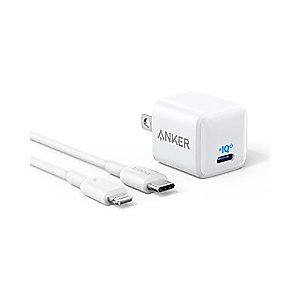 USB C Charger 20W, Anker 511 Charger ( Nano ), PIQ 3.0 Durable Compact Fast Charger with 6ft USB C to Lightning Cable (MFi Certified) for 14/14 Plus/14 Pro/14 Pro Max/13/ iPad Pro and More