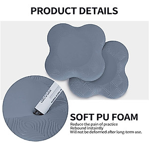 Yoga Knee Pad Cushion Extra Thick for Knees Elbows Wrist Hands Head Foam Yoga Pilates Work Out Kneeling pad (Dark Grey 2packs)