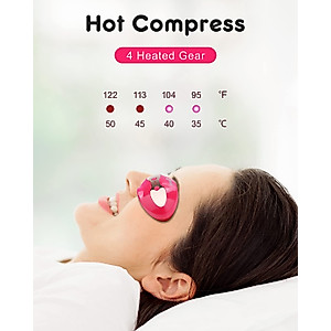 FERNIDA Red Light Device, 2 in 1 Lip and Eye Care Tool with Heated for Anti-Aging, Smooth Lip Wrinkles, Lip Plumper and Reduce Dark Circles,4 Levels Heating Temps, Red