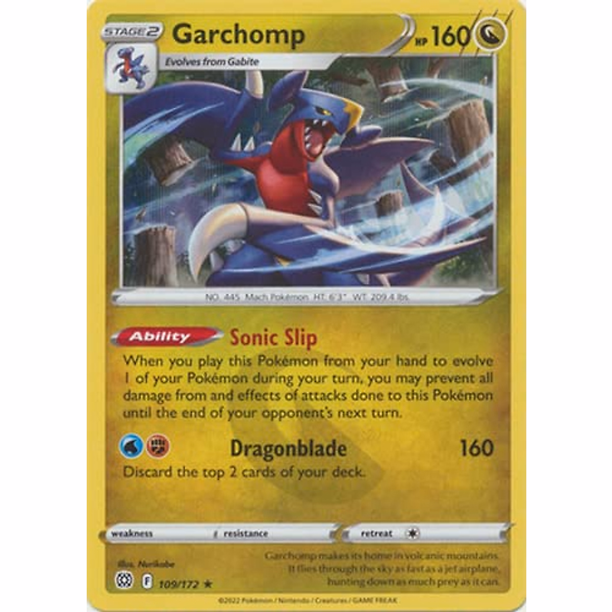 Garchomp - 109/172 - Holo Rare - Sword & Shield: Brilliant Stars