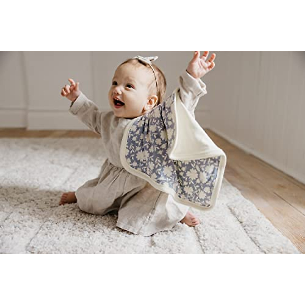 Copper Pearl 3-Layer Knit Security Blanket Set Sized 16" x 16" 2-Pack Lacie