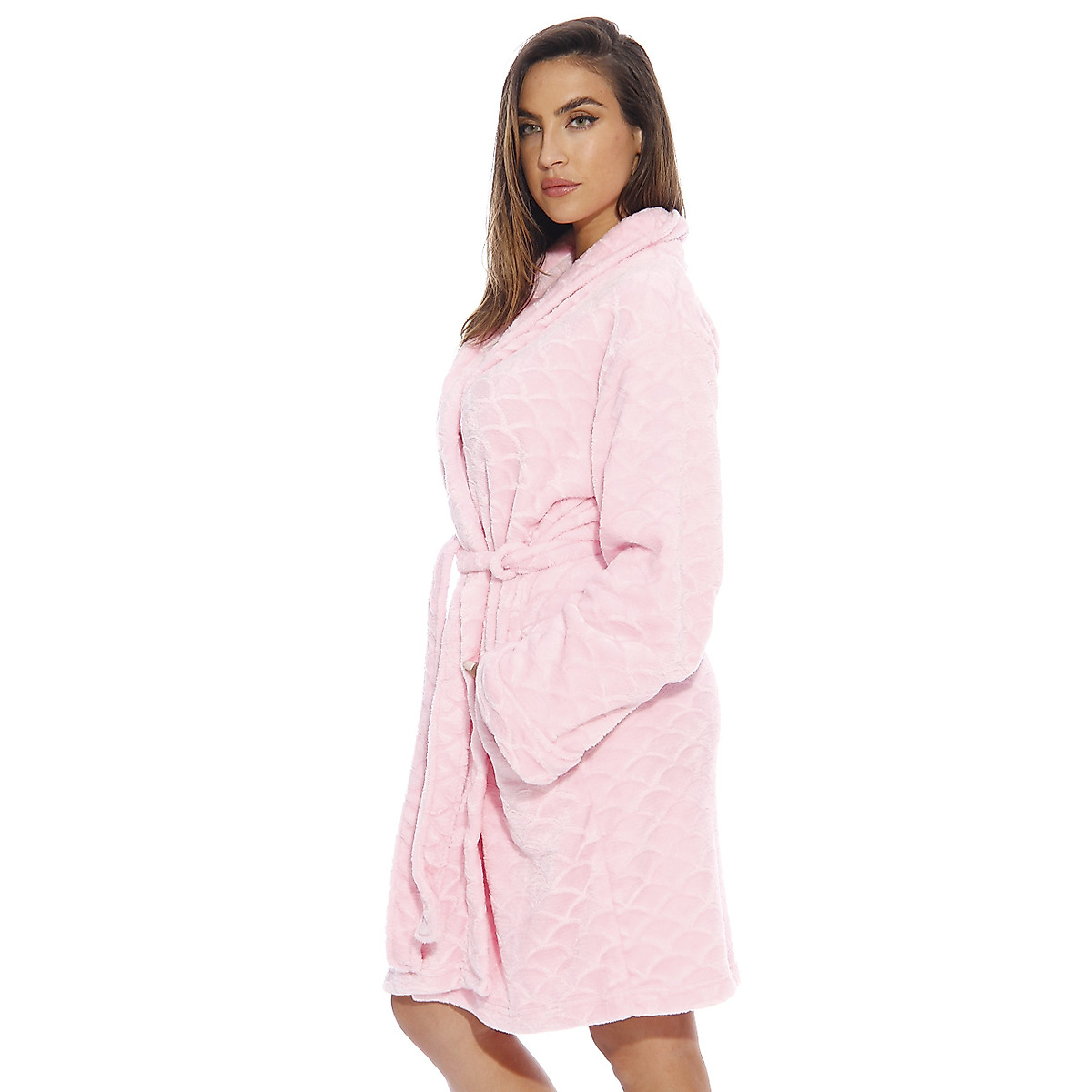 Just Love Kimono Robe / Bath Robes for Women, Size2X Plus, Light Pink