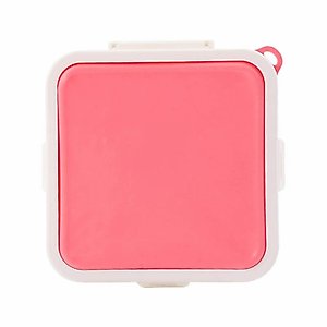 Sandwich Containers, Silicone Sandwich Storage With Snap-Off Sandwich Box Reusable Sandwich Holder For Snacks Storage (Pink)