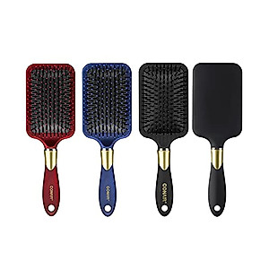 Conair Velvet Touch Hairbrush for Thick Hair, Detangler Brush with Nylon Bristles, Color May Vary, 1 Count