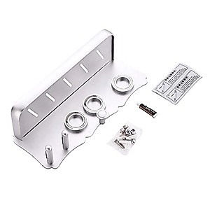 huyear Supersonic Hair Dryer Wall Mount Holder Hair Dryer Bracket for Hair Dryer Accessories Holder Hair Dryer Holder Bathroom Storage Rack Care Tools (Silver)