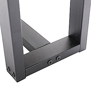 Farmhouse Wooden Bench, 60 inch Wooden Dining for Dining Room Kitchen Entryway, Indoor Outdoor Industrial Kitchen Table Bench Seating with Metal Frame