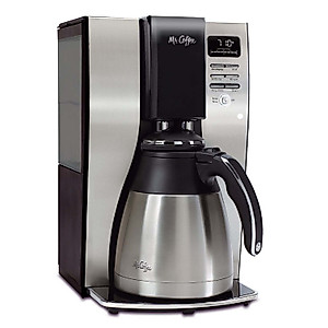 Mr. Coffee Coffee Maker, Programmable Coffee Machine with Auto Pause, 10 Cups, Stainless Steel