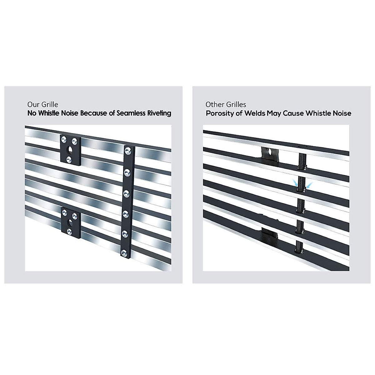 APS Compatible with Dodge Ram 1994-2001 Main Upper Chrome Billet Grille Insert D85030A