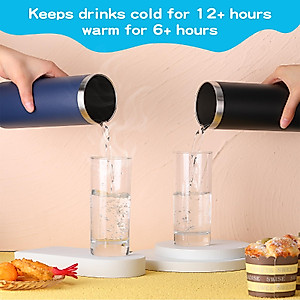 Remagr Skinny Tumblers 20 Oz Stainless Steel Tumbler Bulk with Lids and Straws Blank Slim Insulated Cup Double Layer Water Tumbler for Travel, DIY(White, Black, Navy, Green,12 Pcs)