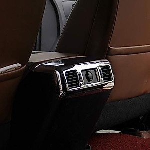 Chrome Inner Rear Central Armrest AC Vent Cover Trim for Toyota Tundra 2014 2015 2016 2017 2018 2019 2020 2021
