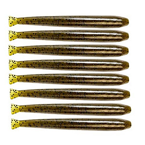 Z-man TMIN-46PK8 TRD Minnowz Soft Bait Lure, 3 1/2" Length, Green Pumpkin, Package of 8