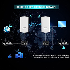 KuWFi Bundle of Goods 2.4G Wireless WiFi Bridge and 8 Ports Gigabit Ethernet Network Switch