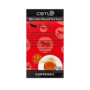 The Coffee Bean & Tea Leaf, Single Origin Italian Espresso Capsules for Caffitaly Brewers, 16-Count Pods