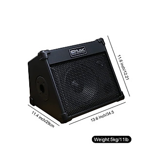 Coolmusic Portable Acoustic Guitar Amplifier, for Performers On The Go, Built-in Bluetooth (40W Battery-Powered)