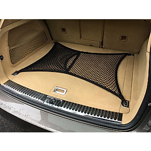 EACCESSORIES EA Trunk Organizer Cargo Net for Porsche Cayenne 2011-2023 - Floor Style Cargo Net for SUV - Premium Mesh Elastic Car Trunk Organizer Vehicle Carrier Storage - Compatible with Cayenne