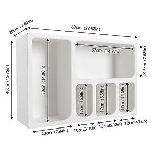 biniliubi Wall Mounted Storage Cabinet, Modern Wall Shelves, Modern Wall Shelves for Wall Decor, Floating Shelves, Wall Mounted Storage Organizer for Bathroom, Living Room, Bedroom