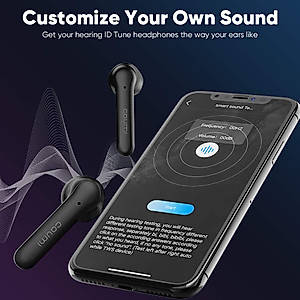 [2021 Upgraded]Wireless Earbuds Bluetooth 5.0 Earphones 4 Mics ENC Noise Cancelling for Call,Hi-Fi Stereo Sports Earbuds,IPX7 Waterproof,32 Hrs Playback Wireless Charging for iPhone and Android,Black