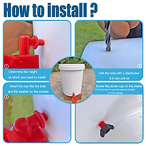 Cocoyeye 6 Pack Chicken Waterer Cups, DIY Chicken Water Feeder, 3/8 Inch Automatic Filling Water Poultry Drinking Bowl Split Type for Ducks, Turkeys,Goose，Birds (6)