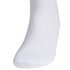 adidas Men's Athletic Cushioned Quarter Socks (6-Pair), White/Black, Large