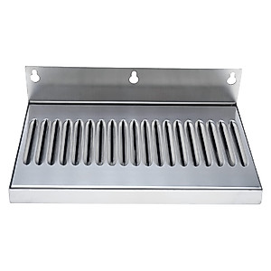 Beer Surface Mount Drip Tray - No Drain (10" x 6" x 3/4")