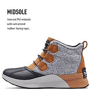 Sorel Women's Out 'N About III Classic Waterproof Boot - Camel Brown, Black - Size 10