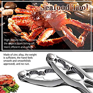 Crab Leg Crackers and Tools - Lobster Crackers and Picks Set Shellfish Crab Claw Cracker Stainless Steel Seafood Crackers & Forks - lobster tools for eating