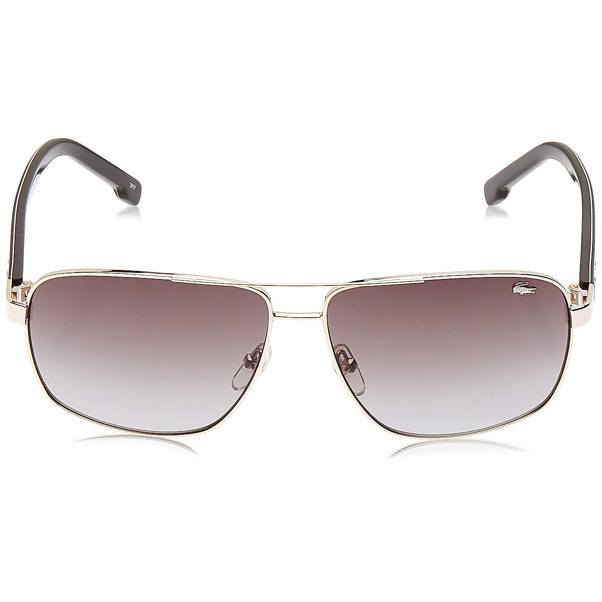 Lacoste Men's L162S Rectangular Sunglasses, Gold/Brown, 61 mm