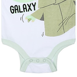 STAR WARS The Mandalorian Grogu Baby Boys Short Sleeve Bodysuit and Cap Set for Newborn and Infants