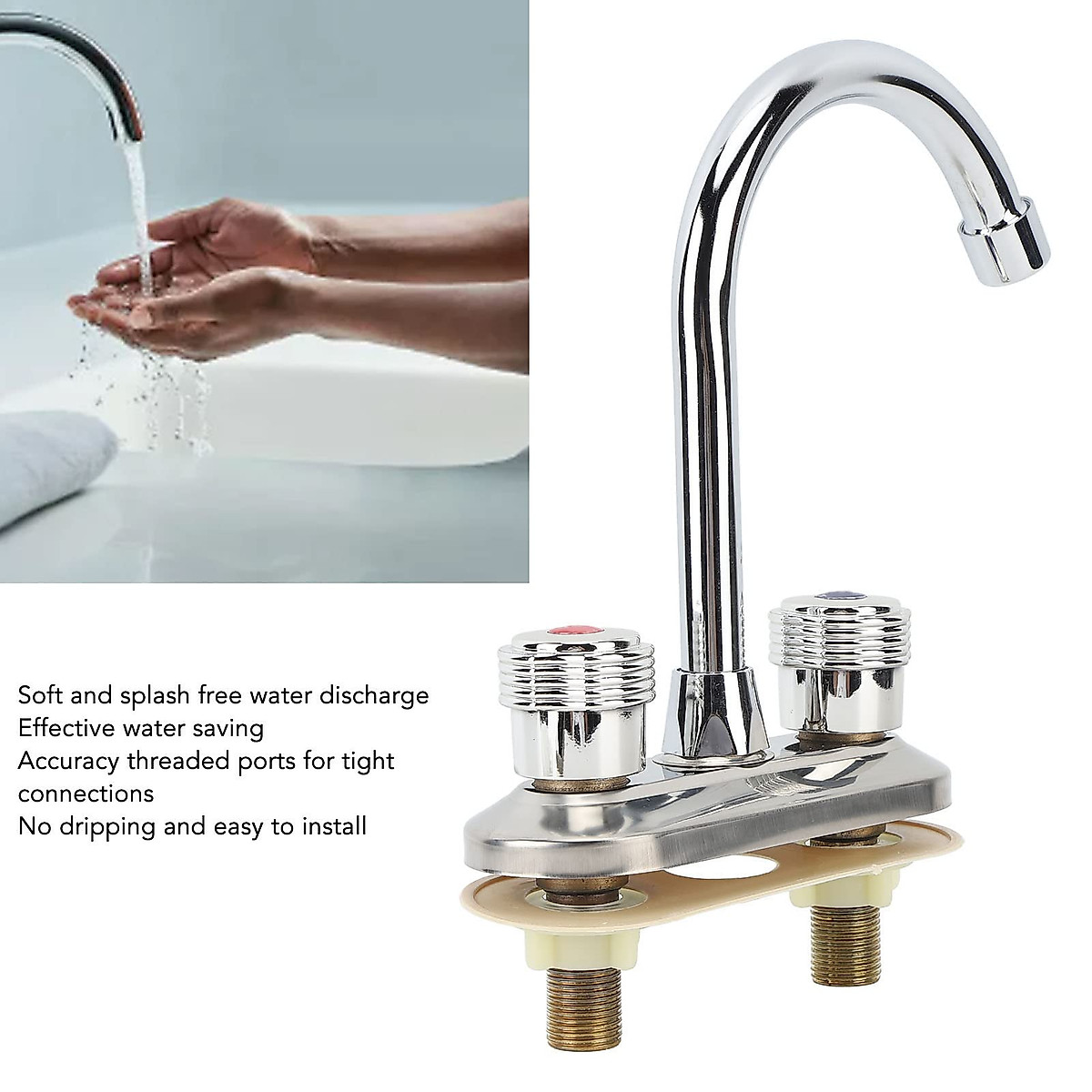Bathroom Faucet 2 Handle Bathroom Sink Faucet Widespread Centerset Bathroom Sink Faucet for Vanity Lavatory Basin Restroom