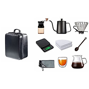 WFHTU Coffee Set Grinder Hand Pot Glass Drip Filter Household American Coffee Coffeeware