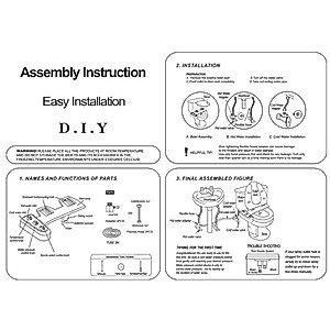 EOLTMESS Toilet Seat Bidet with Self Cleaning Dual Nozzle, Bidet Attachment for Toilet Seat Hot&Cold Dual Nozzle Cleaning with Feminine Wash & Rear Wash, Adjustable Pressure Switch(3/8)
