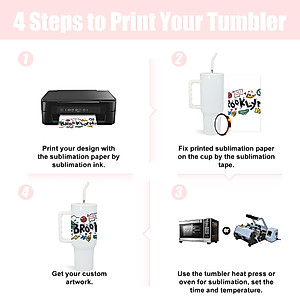 sweet grain 40 oz Sublimation Tumbler with Handle 20 Pack Sublimation Tumblers Blanks Bulk Leak-proof Lid and Straw Insulated Stainless Steel Travel Mug Keeps Cold for 34 Hours (White)