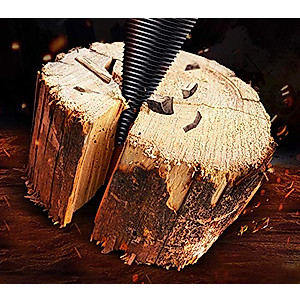 Yeipower Wood Splitter Firewood Drill-Bit - Kindling Log Splitter Heavy Duty Electric Splitting Drills 32mm Screw Cracker Removable Cone Driver Hex Shank Square Round Handle