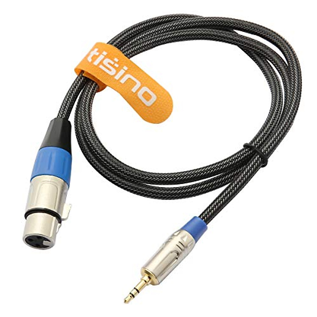 tisino XLR to 3.5mm Microphone Cable, XLR Female to 1/8 inch Mic Cord for Camcorders, DSLR Cameras, Computer Recording Device, and More - 10 feet
