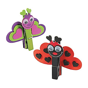 Clothespin Love Bug Craft Kit - 12 - Crafts for Kids and Fun Home Activities